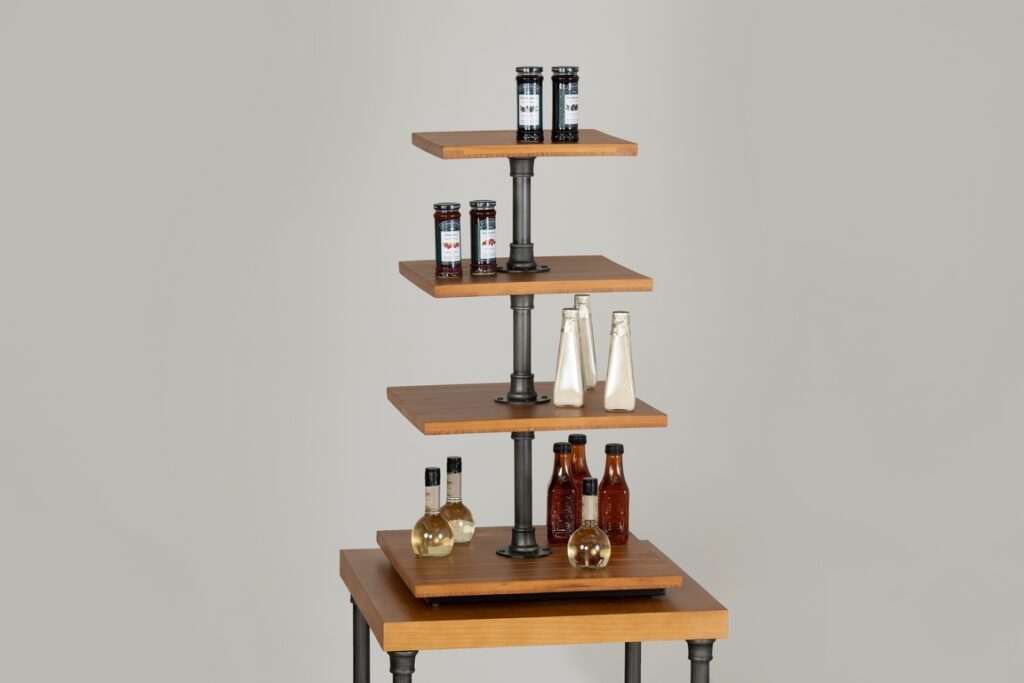 4 Tier Square Counter Top Display